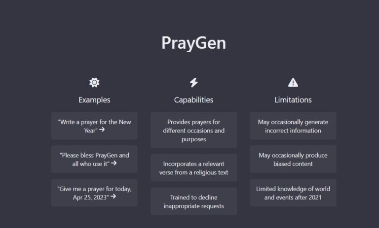 PrayGen AI – AI Tools List – Saeed Ai Tools