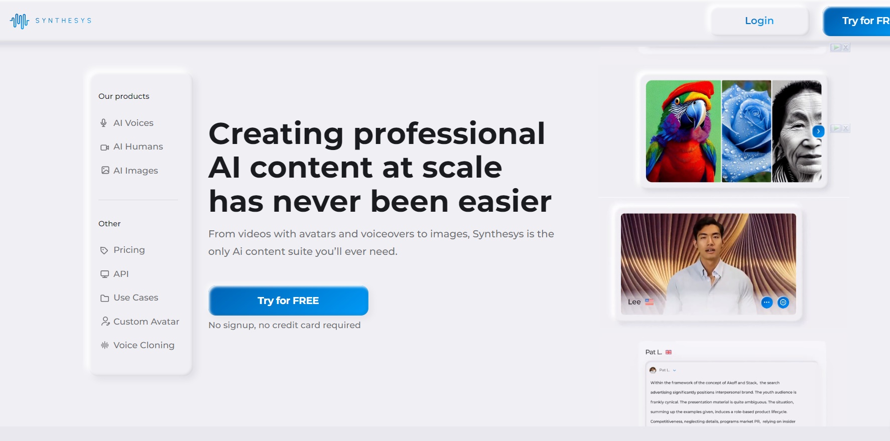 Synthesys: Free AI video Generator Text to Video – AI Tools List ... Synthesys: Free AI video Generator Text to Video – AI Tools List ...