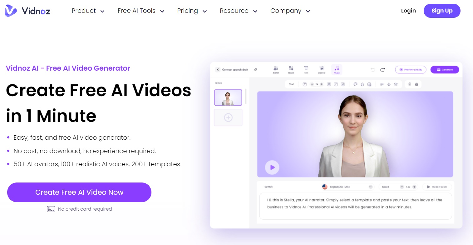 Vidnoz AI Tools: Create FREE Engaging AI Videos 10X Faster - AI Tools ...